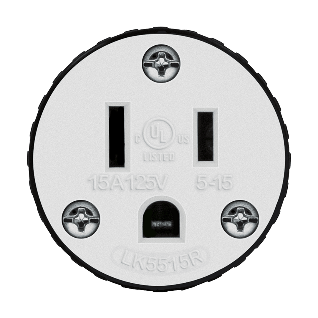 Industrial Straight Blade Locking Connector | 15 Amp | NEMA 5-15C
