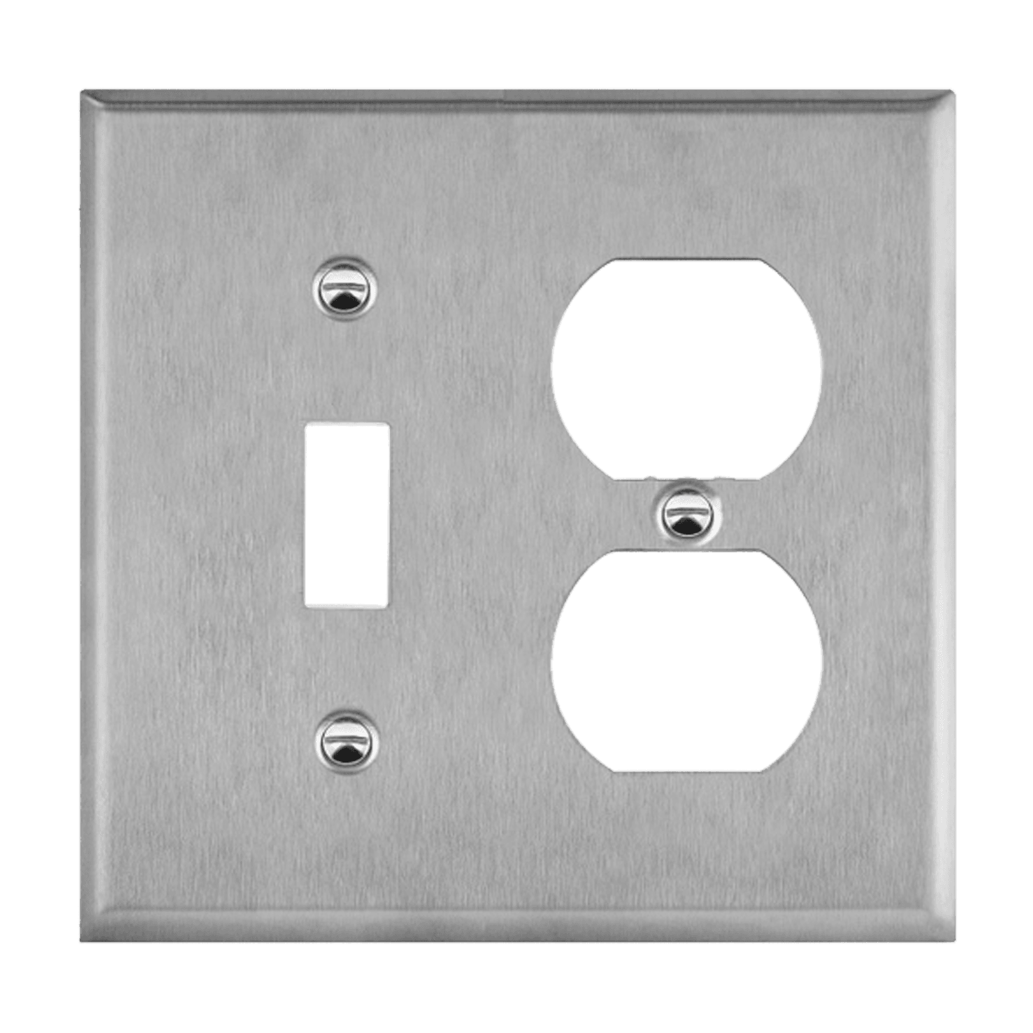 ENERLITES 771121 Stainless Steel Two-Gang Wall Plate – Toggle & Duplex ...