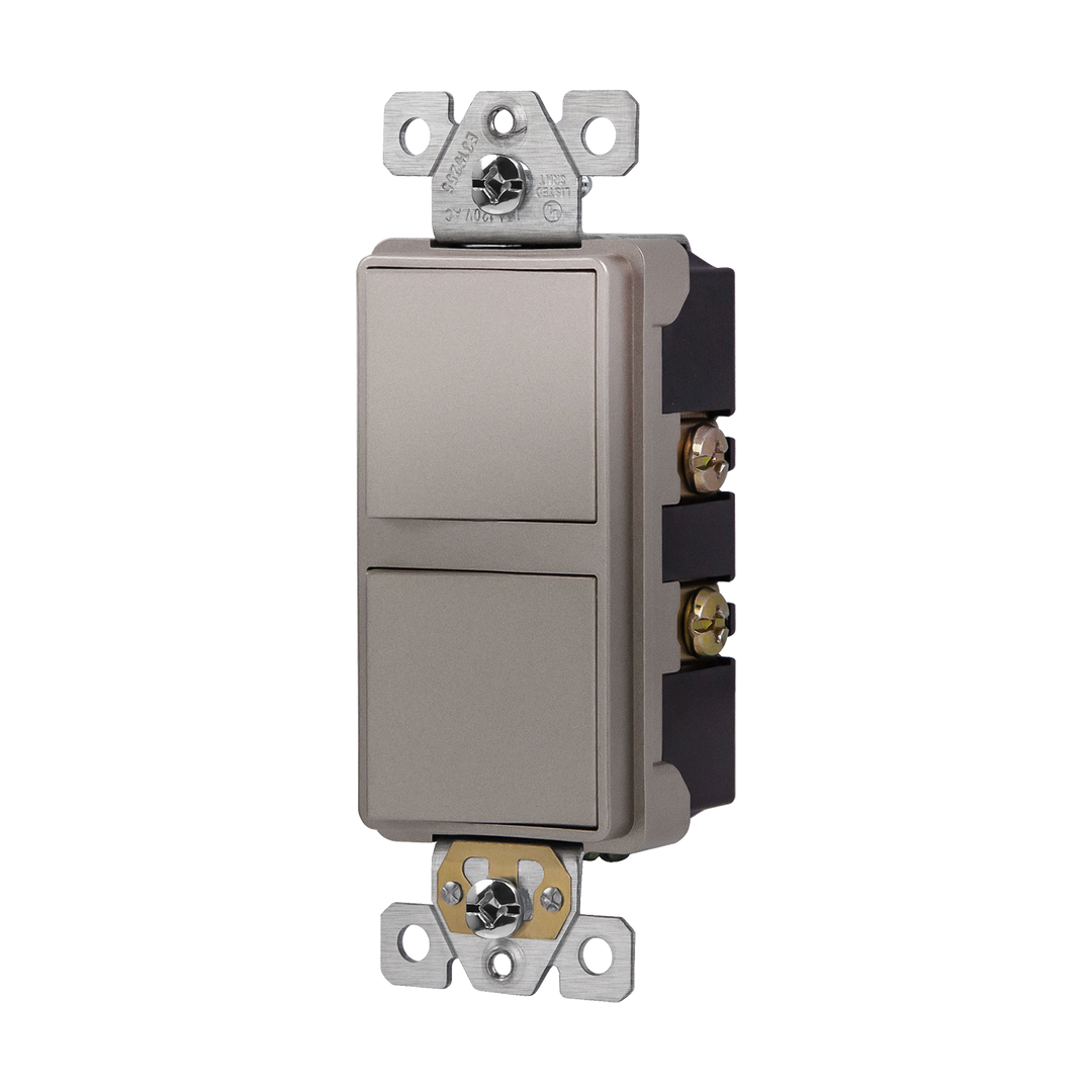 15 Amp Dual-Switch Single-Pole Decorator Switch | Elite Series | 120/2
