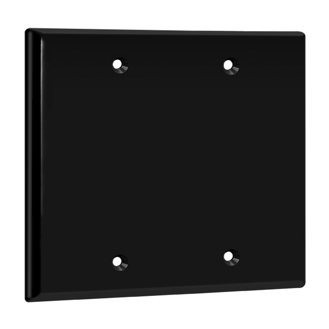The Blank Cover Two-Gang Wall Plate (Model 8802) is designed to safely cover unused electrical ...