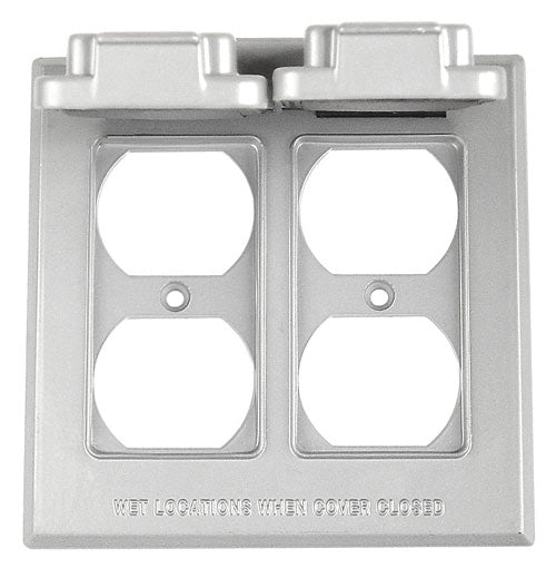 2 Gang Vertical Double Duplex Metal Cover